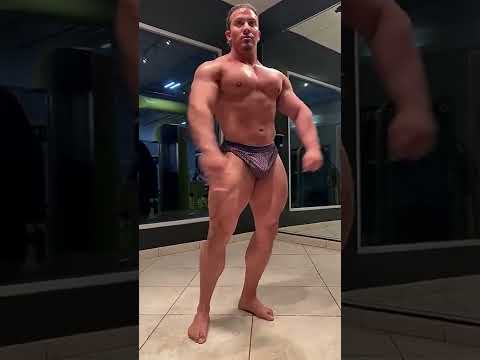 Bodybuilder posing
