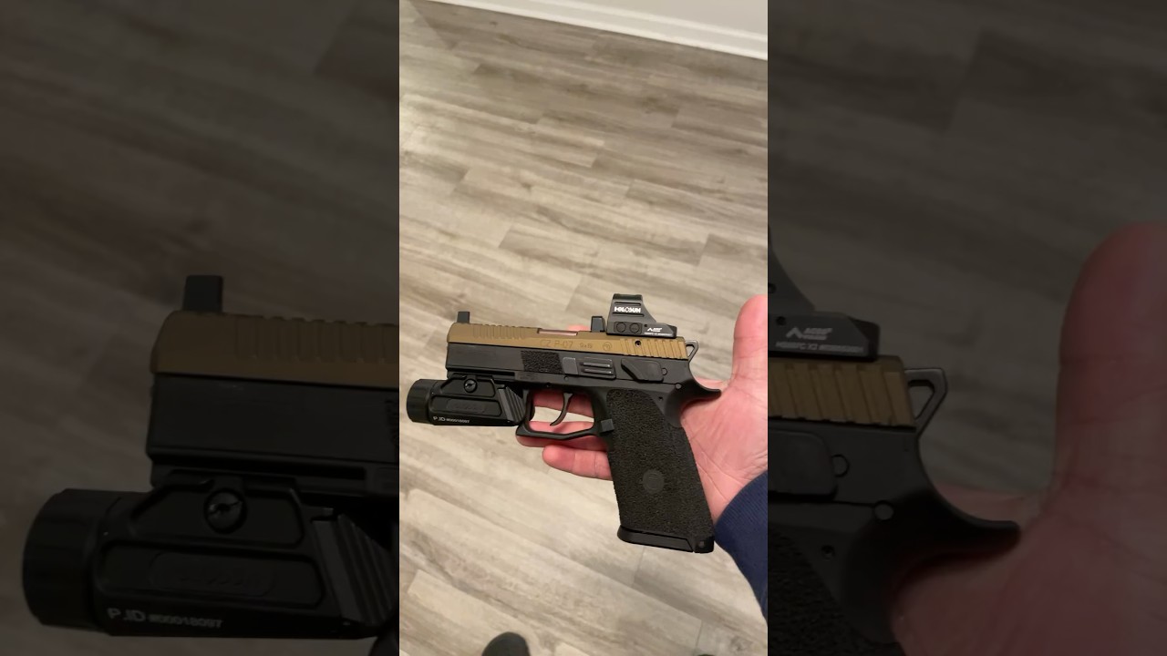 CZ P-07 #jagerwerks #holosun #midnightbronze #rosegold #acss #pewpew #edc #cz #czp07 #angrybear