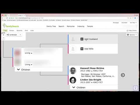 Link Living and Deceased Family in FamilySearch Family Tree