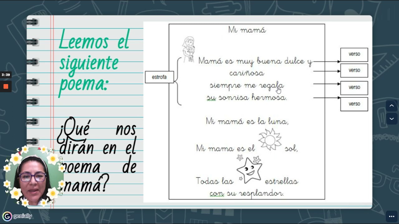 Leemos un poema para mamá.