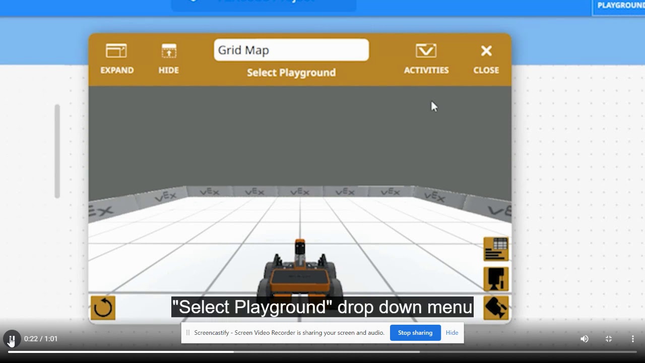 VEXcode VR Tutorial #3: Using the Playground Window