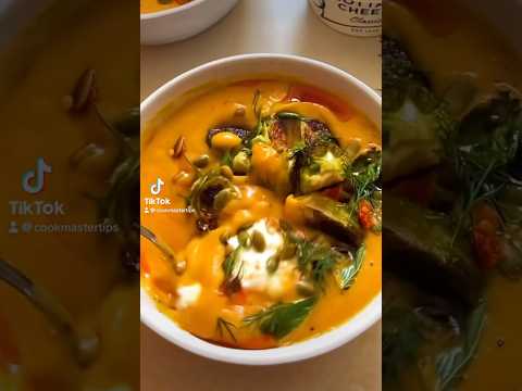 Roast Pumpkin & Cottage Cheese Soup is the definition of comfort food! #viralvideo #cookmastertips