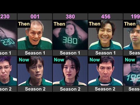 Squid Game Season 1 & 2 Player Then And Now
