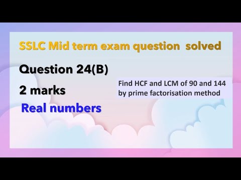 Find HCF and LCM of 90 and 144 by prime factorisation method#cbseclass10maths
