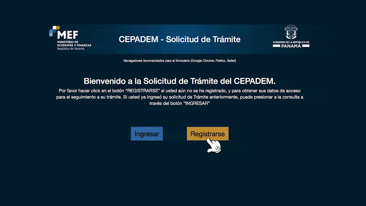 Video tutorial para el registro de CEPADEM