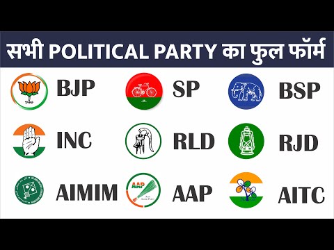 Full form of BJP, RLD, SP, BSP, AAP, RJD, AITC, AIMIM || Political Parties ka Full Form in India