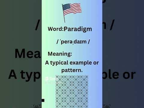 How to Pronounce Paradigm in American Accent #learning #learnenglish