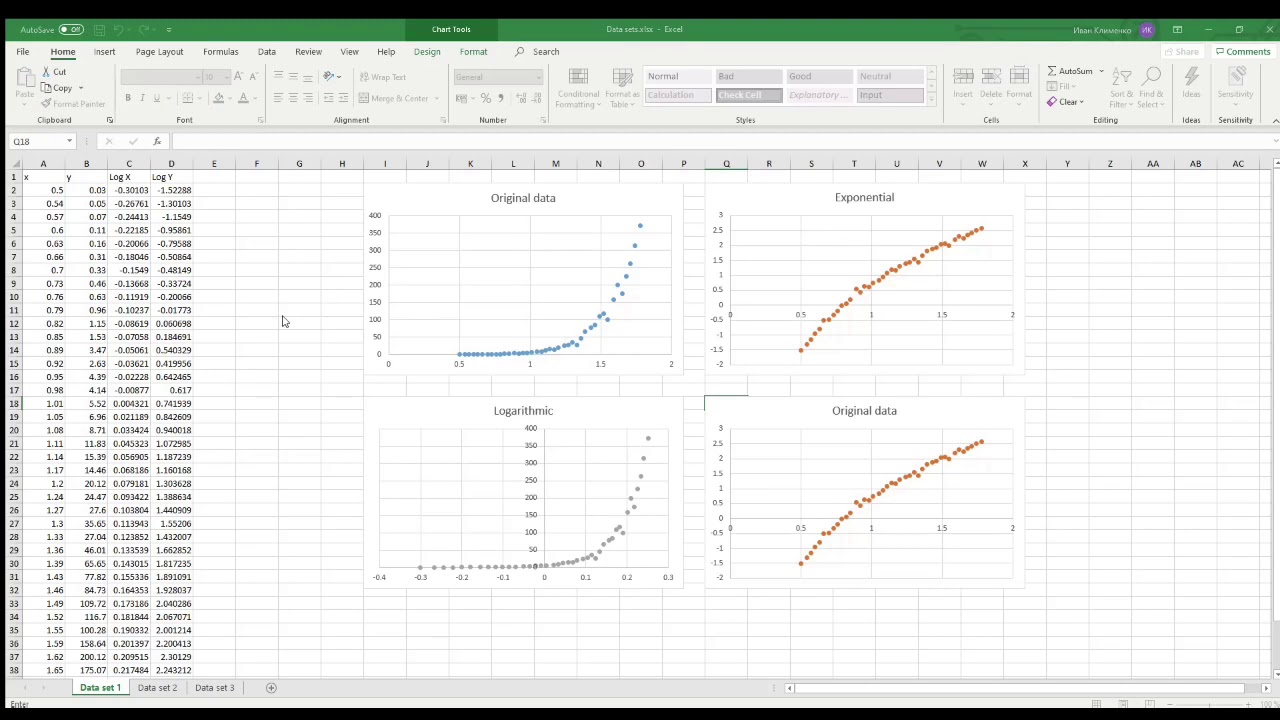 How to develop a non-linear model in Excel