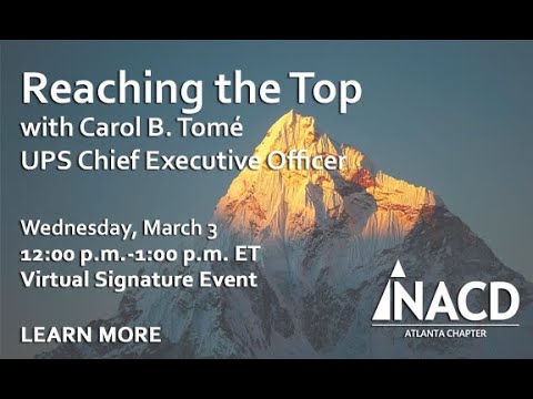 Reaching the Top with Carol Tomé, UPS Chief Executive Officer