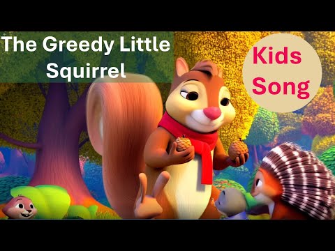 The Greedy Little Squirrel | A Fun & Animated Song for Kids