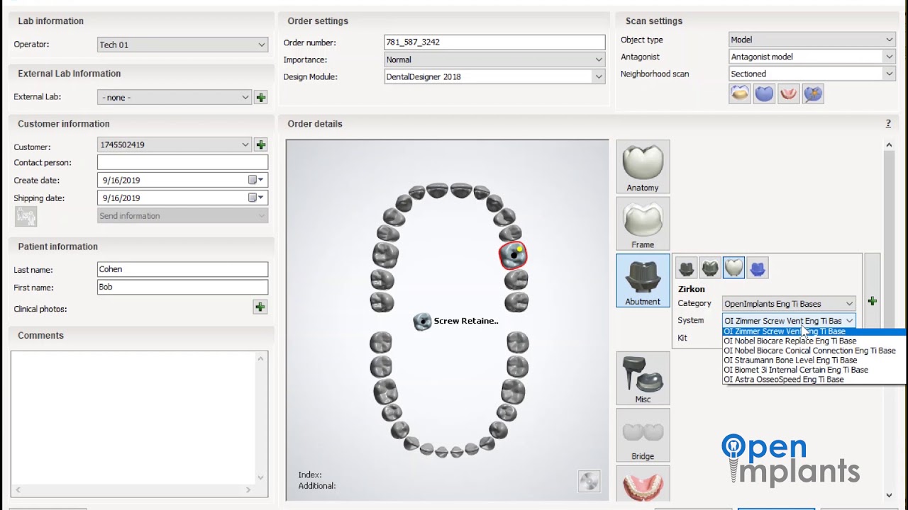 How to use the Open Implants Library in 3shape