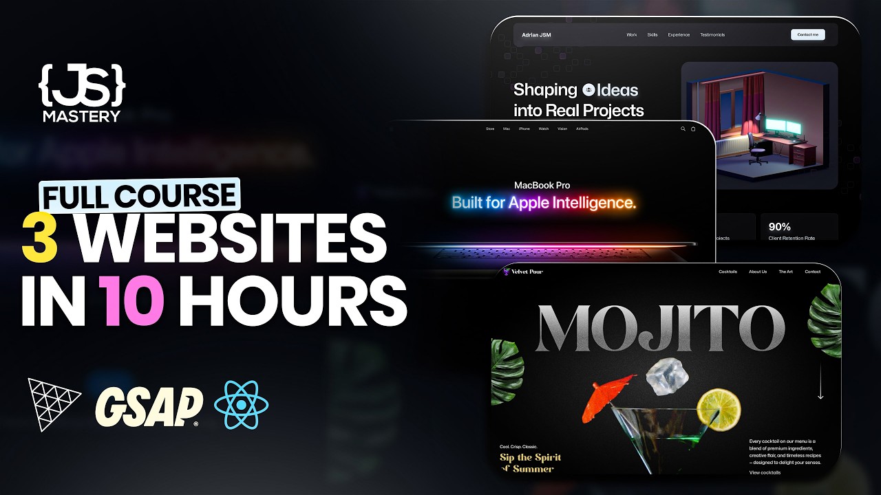 Creative Frontend Course | Master GSAP, Three.js & React in 10 Hours