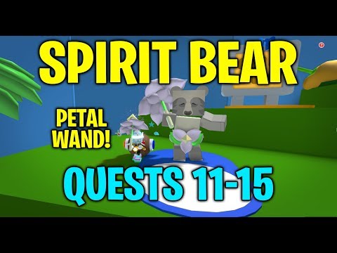 Spirit Bear Quests 11-15 - Buying Petal Wand - Bee Swarm Simulator