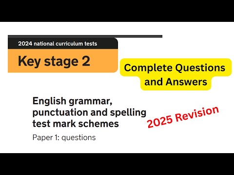 SATS 2025 Revision KS2 English grammar, punctuation and spelling SATS Paper 1 2024- GPS Year 6