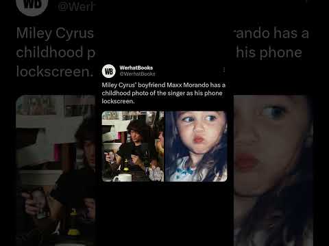 Miley Cyrus’ boyfriend Maxx Morando has a childhood photo of the singer as his phone lockscreen #mtv