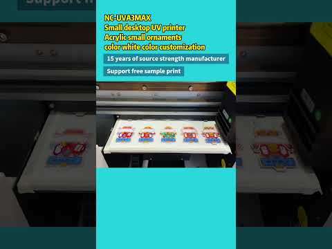 Small desktop uv flatbed printer for acrylic ornaments printing #desktopprinter #uvprinter