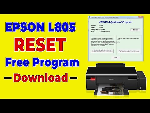 How to Reset Epson L805 Printer Using Resetter Program | Fix Ink Pad Error Easily