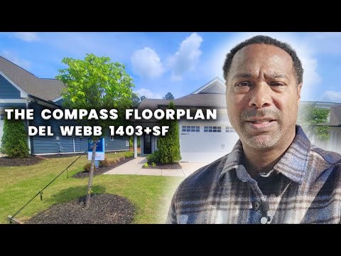 The Compass Floorplan | Del Webb | 1403+ sf | Carolina Overlook | Clayton NC (55+ Community)