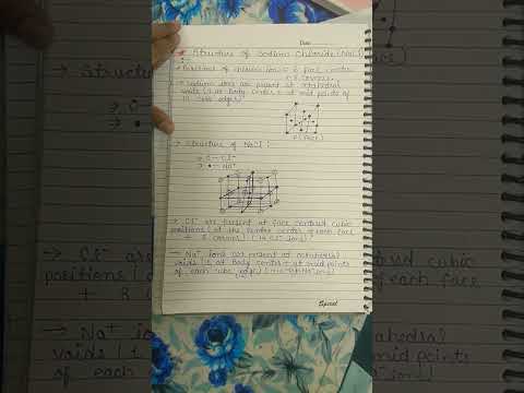 structure of NaCl (Solid State Physics)