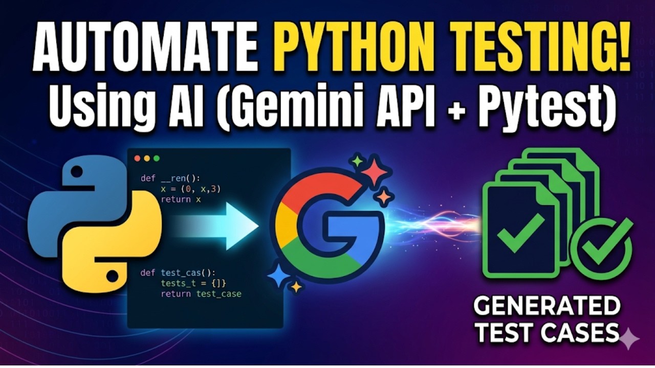 How to Generate Python Unit Test Cases Automatically Using AI | Pytest Tutorial + Gemini API