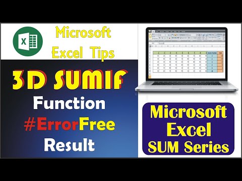 How to do 3D SUMIF for multiple worksheets | #Errorfree 2021 Tips|