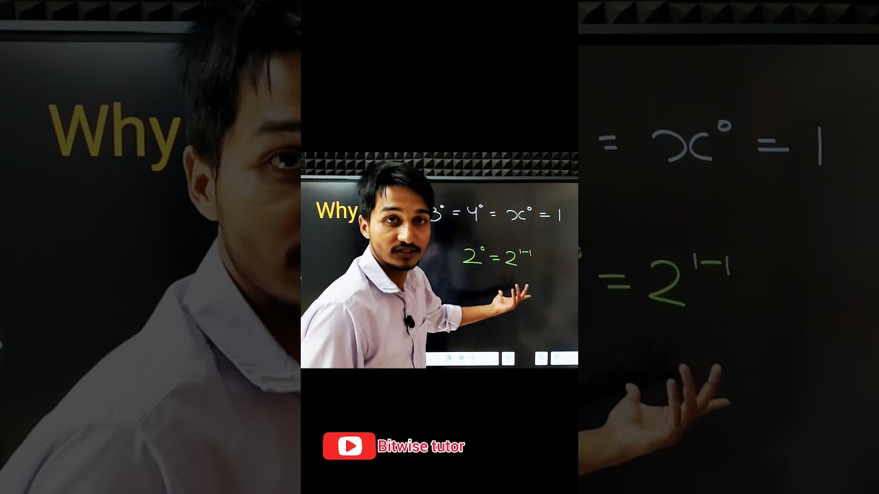 Why 2 power 0 = 1 #mathstricks #cbse #class12maths #bitwise_tutor