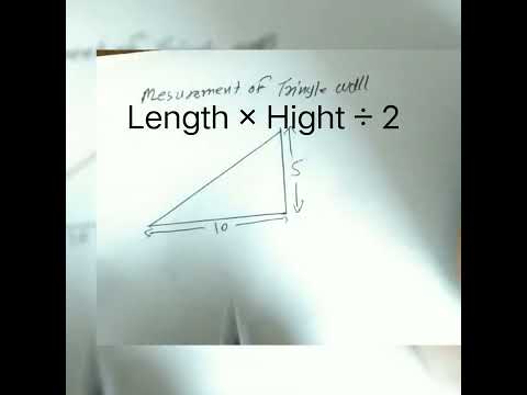 Measurement of Triangle Wall, trikon diwal ka nap, stair area Wall Measurement.