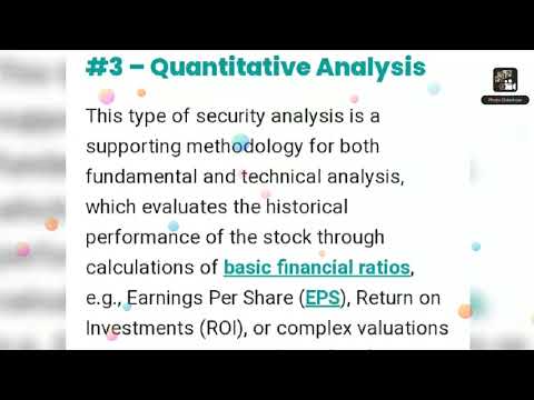 Types of security analysis
