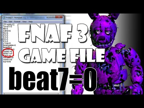 Beat7=0 | Night 7 IS REAL | Five Nights At Freddy's 3 Level File (CHEAT)