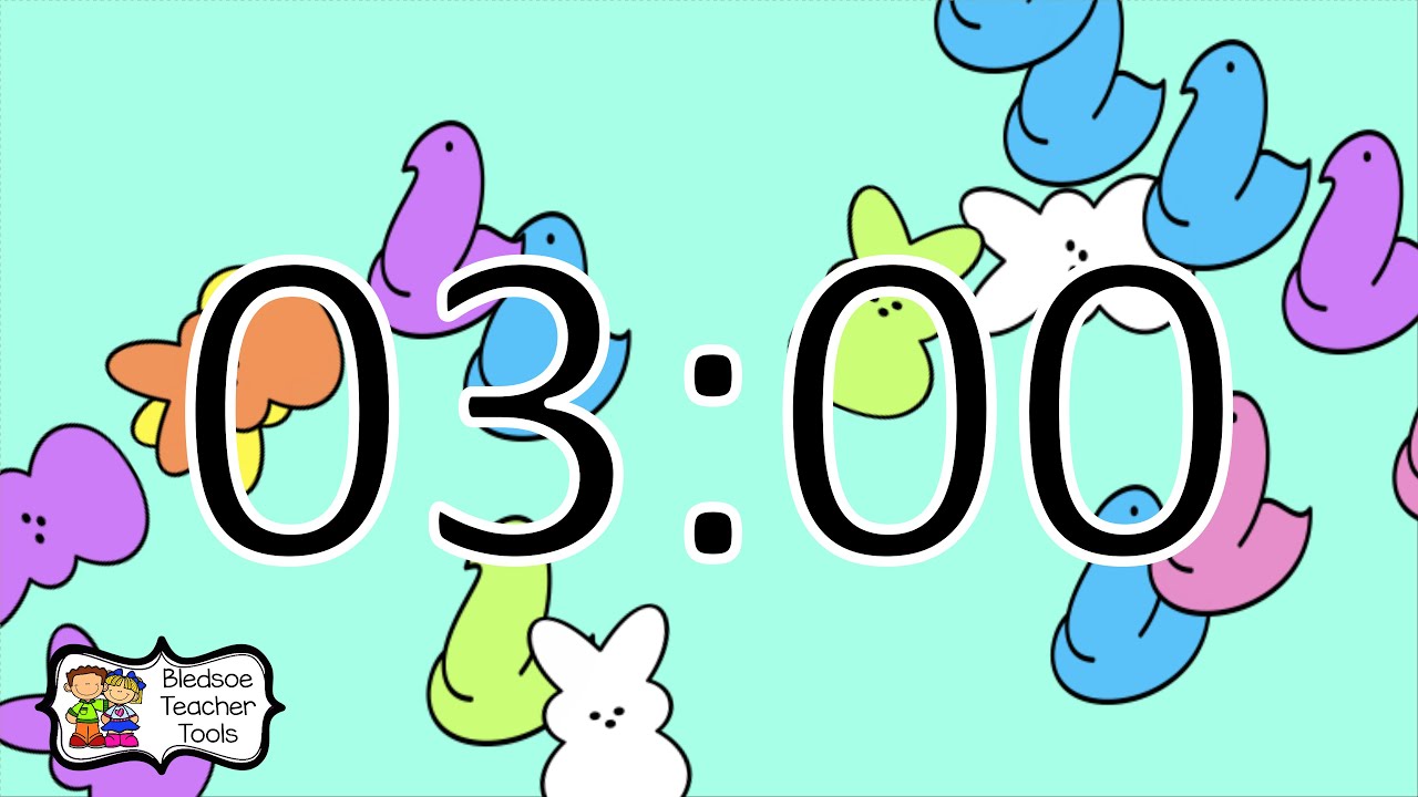 3 Minute Easter Peeps Countdown Timer with Background Music