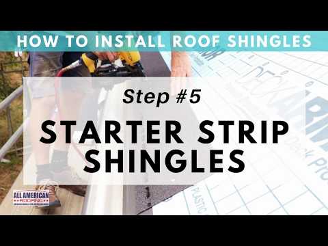 How To Install Asphalt Roof Shingles – Part 5 // Starter Strip Shingles ...