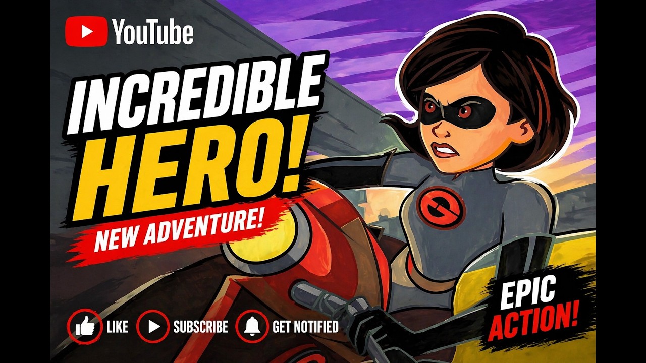 Elastigirl Action Scene | Paint by Numbers Superhero Art