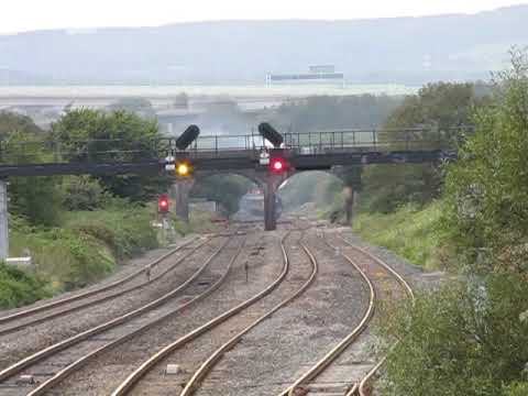 Pilning; The return of 70000 Britannia on 'The Welshman' to Poole storms up at 18:05 22/09/2012