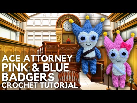 Free Phoenix Wright Ace Attorney crochet pattern – Pink & Blue Badgers ...