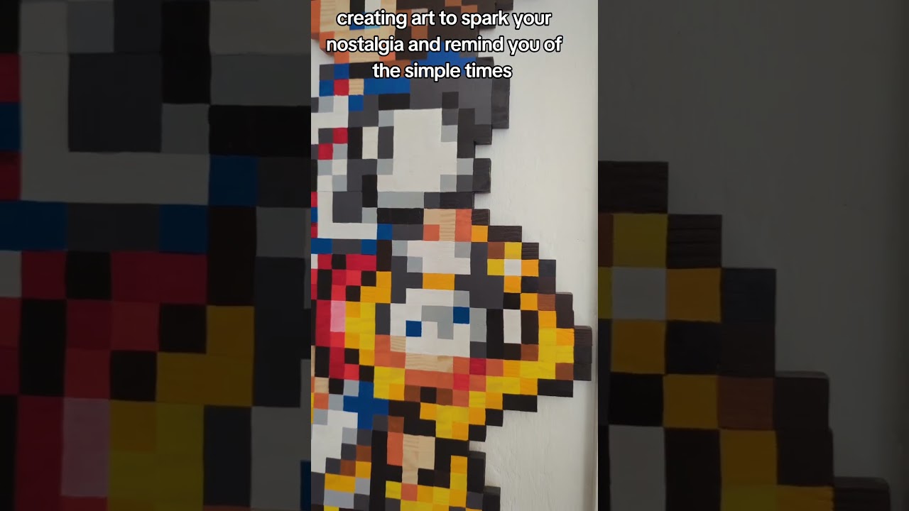 creating my wooden pixel Sora for myself and having that rush of nostalgia every time I look over