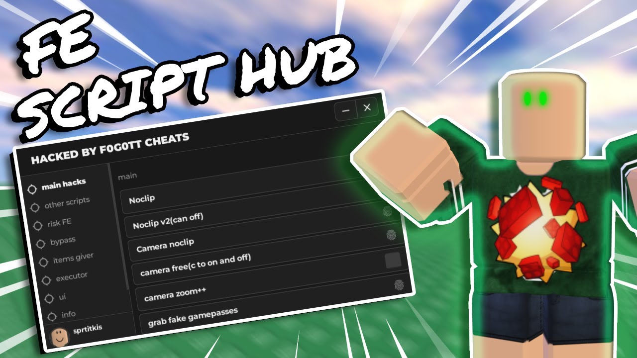 FE Script Hub (20+ GAMES, 200+ SCRIPTS, BUILT IN EXECUTORS)