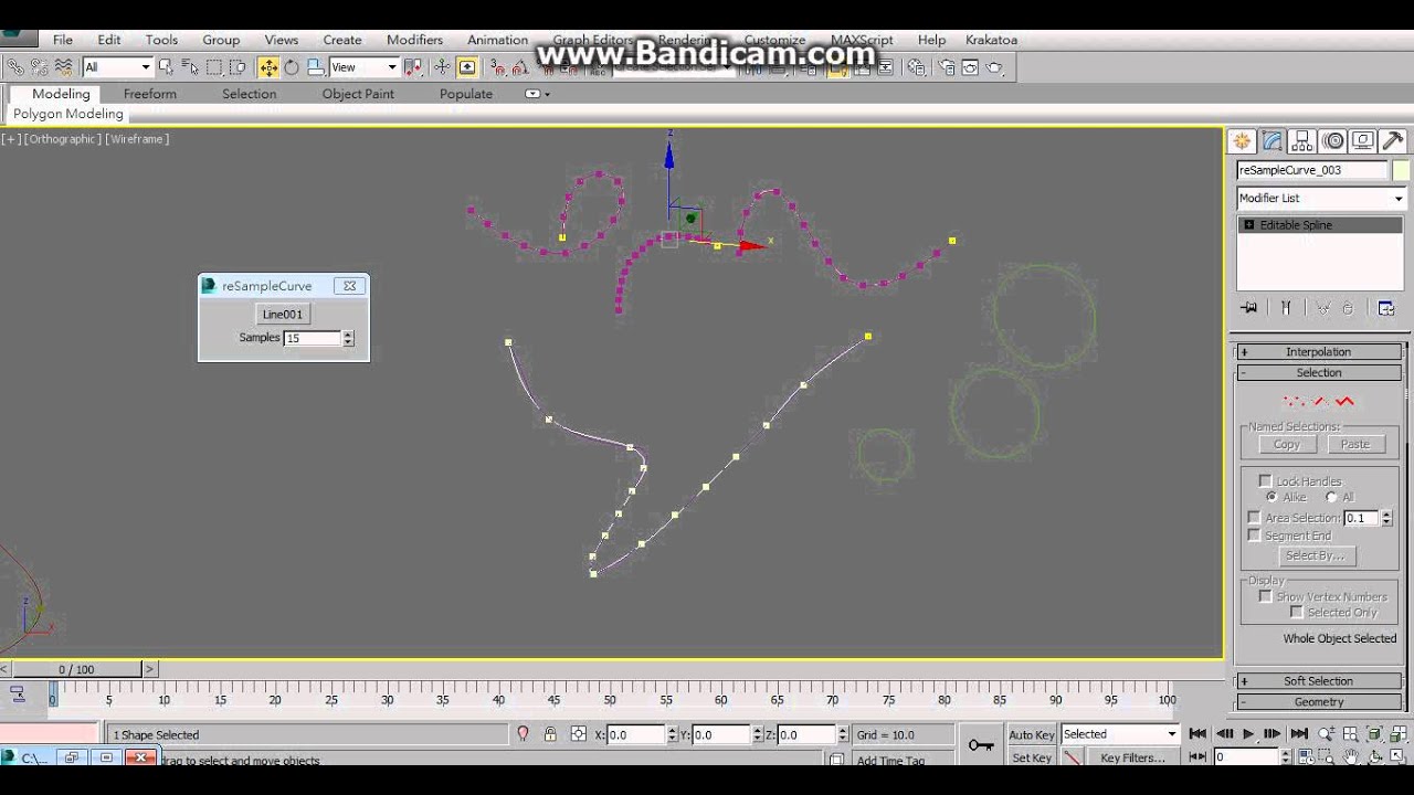 Maxscript reSampleCurve