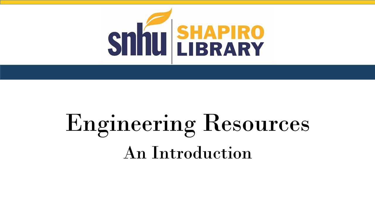 Shapiro Library Engineering Resources: A Brief Overview