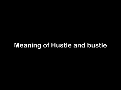What is the Meaning of Hustle and bustle | Hustle and bustle Meaning with Example