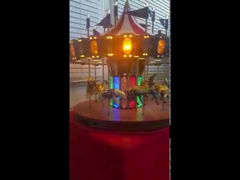 Mr Christmas Running playing Music