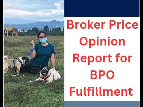 How to do a Broker Price Opinion report for BPO Fulfillment (Training part1)