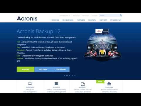 Acronis Backup 12 Demo Video: Signing up for Acronis Backup 12 Trial