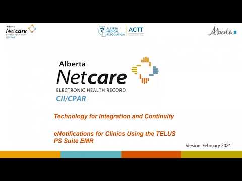 CII/CPAR PS Suite EMR - Managing eNotifications in the EMR