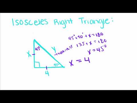 Introduction to Geometry - 11 - Special Right Triangles
