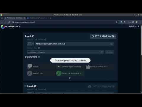 Using Facebook Persistent Stream Key with PolyStreamer