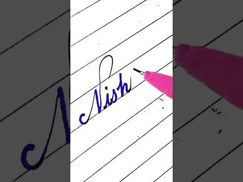 writing a name "Nishtha" in cursive 🖊 #shorts