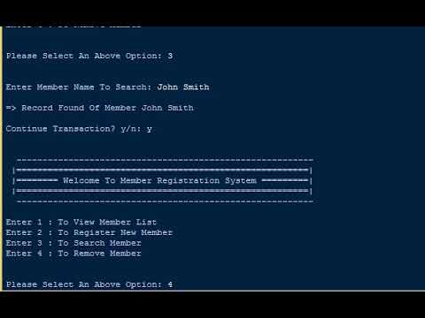 Simple Member Registration System using Python DEMO