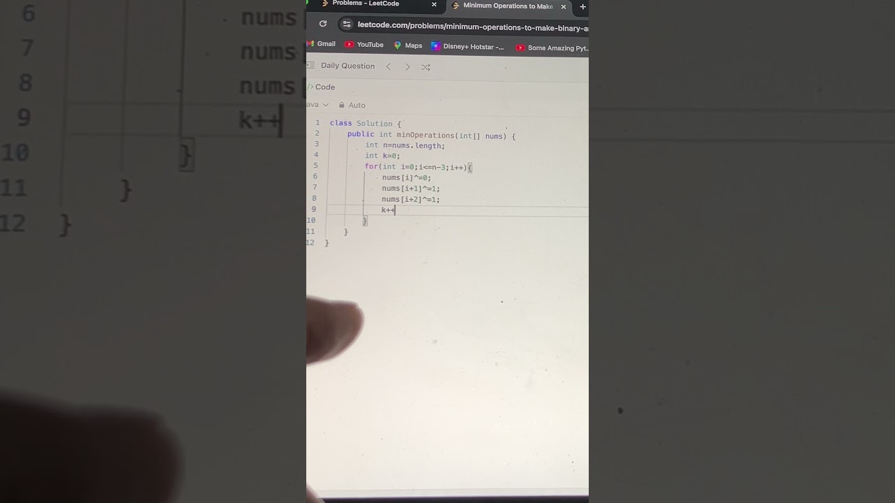 Day 99: Solving LeetCode Problem #3191 #coding #programming #problemsolving #leetcode #100daysofcode