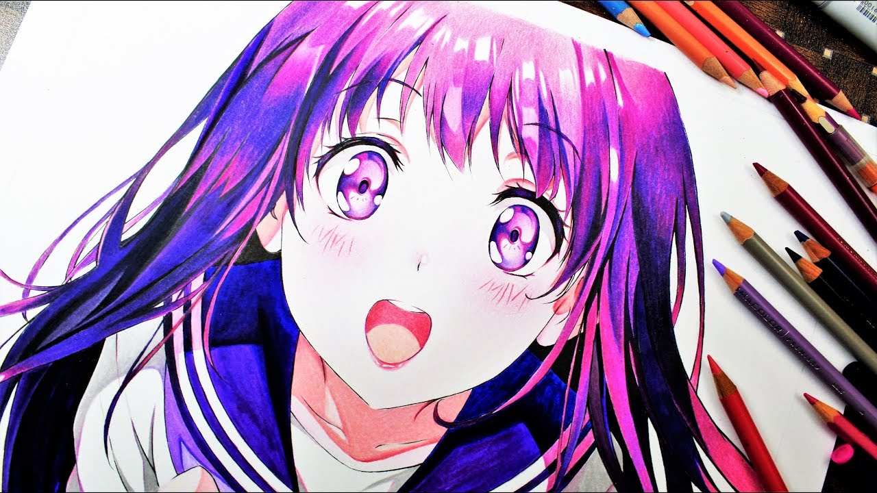 Speed Drawing - Chitanda Eru (Hyouka) 氷菓 | Step By Step
