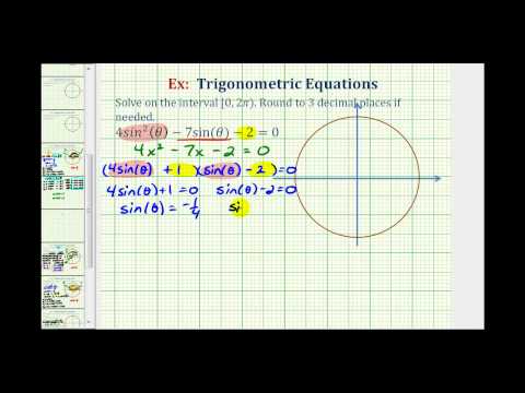 Ex: Solve a Factorable Trig Equation with Rounded Radian Solutions ...